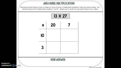 4th Grade Digital Multiplication and Division Activities for Technology ...