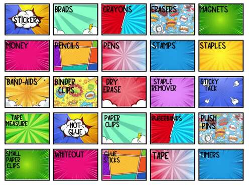 Superhero Teacher Toolbox Labels with Editable Templates for Superhero ...