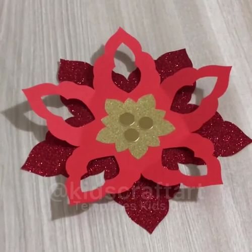 Poinsettia Christmas Craft Snowflake Classroom Decorations Crafts Decor ...