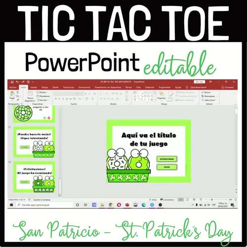TIC TAC TOE INTERACTIVO ST. PATRICK´S DAY (SAN PATRICIO) PowerPoint ...