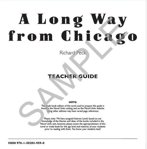 A Long Way From Chicago Novel Units® Teacher Guide Novel Study Grade 6 ...