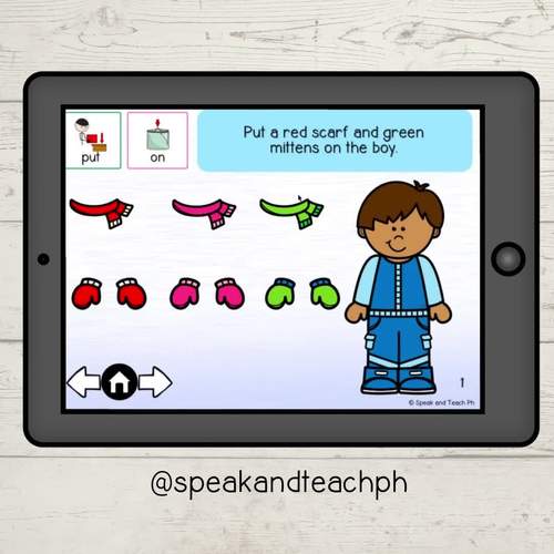 Winter Dress Up Language Activities No Prep Speech Therapy Boom Cards™