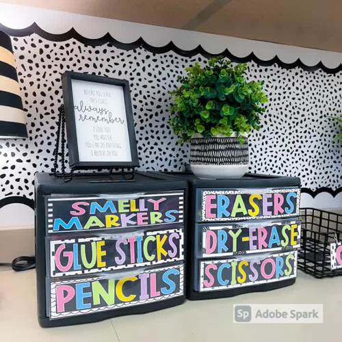Black and White Simple Labels (Editable) by Teaching with Mel D | TPT