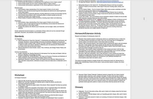 Islamic Art Lesson Plan Grades 9-12 by Teach Art History | TPT