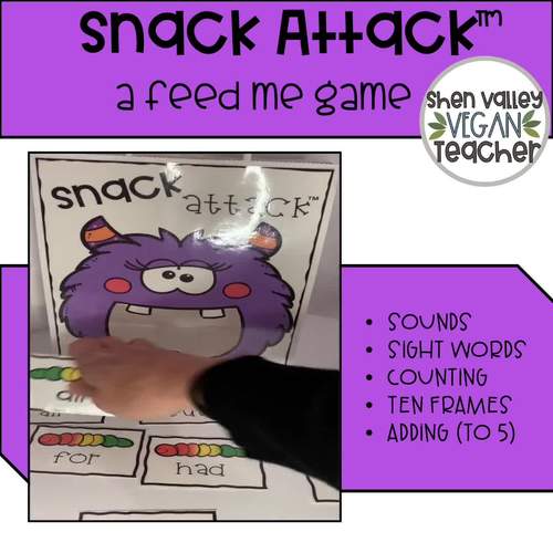 6 HALLOWEEN Snack Attack™ Feed Me Games - Letters, Sounds, Sight Words ...