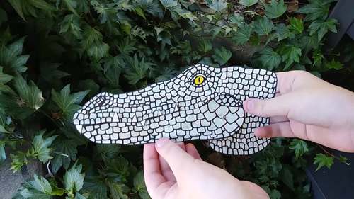 Articulated Paper Doll/Puppet Crocodile jaw by VinitAArt | TPT