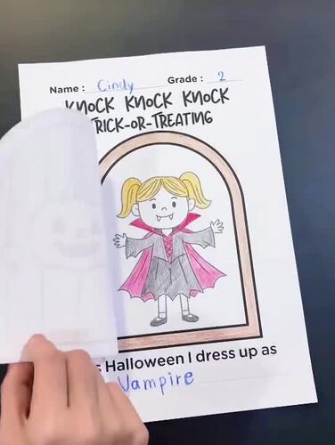 Halloween Knock the Door Writing Craft – “Knock Knock Knock: Trick-or ...