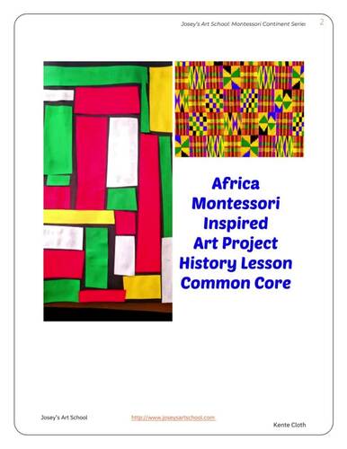 Kente Cloth Art Lesson Africa PreK K 1st 2nd Montessori Writing Activity