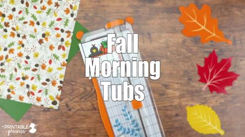 Fall Morning Tubs for Kindergarten | Kindergarten Morning Work Tubs
