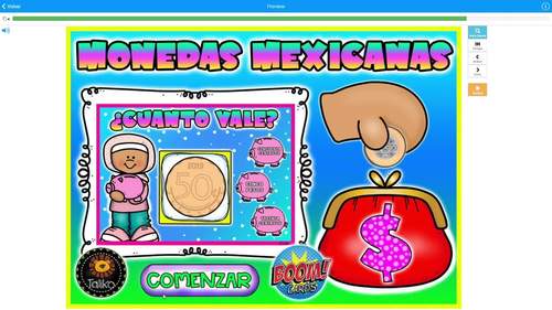 Monedas Mexicanas (Boom Cards) by Taliko | TPT