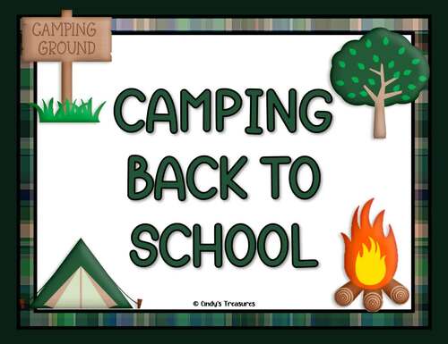 Camping Back to School Resources by Cindy's Treasures | TPT