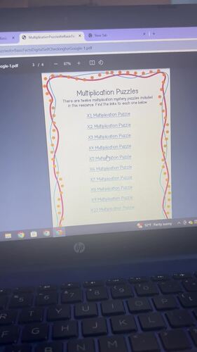 Multiplication Puzzles for Basic Facts- Digital Self-Checking for Google