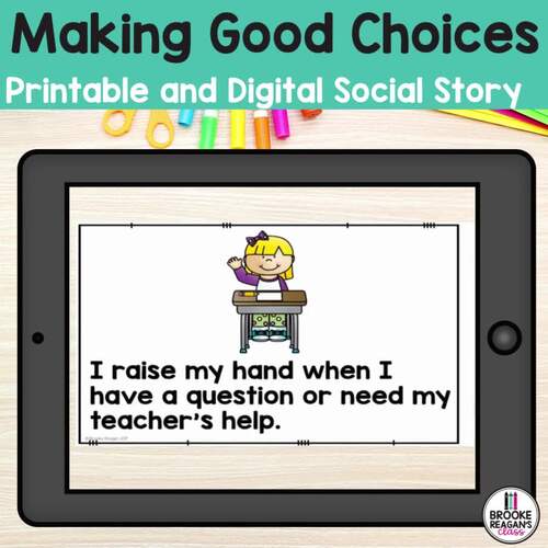 Social Story: Making Good Choices by Brooke Reagan | TPT