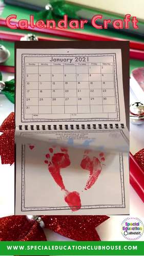 Handprint Monthly Calendar Craft Activity with Poems (**FREE Updates ...