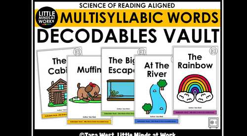 Multisyllabic Words Decodable Books - From the Decodables Vault | TPT