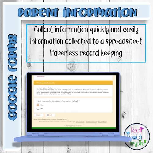 Google Form - Parent Contact Information - Digital Classroom by Memo-Me ...