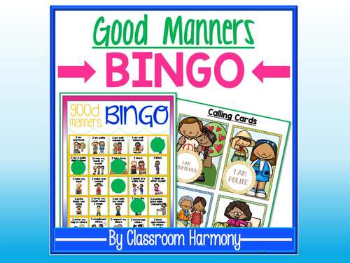 Good Manners BINGO | Polite & Courteous SEL Game | Character Education ...