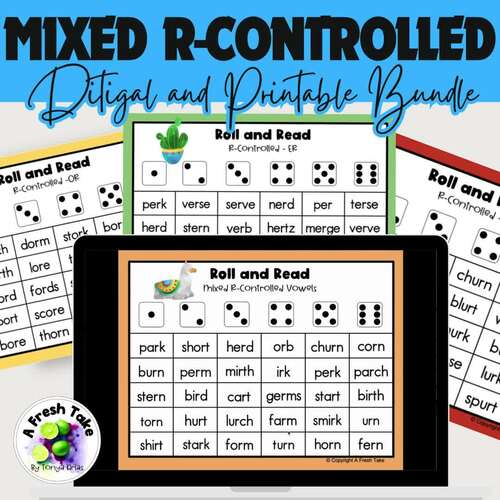 R-Controlled Words/Sentences Roll & Read |Phonics Games| Digital ...