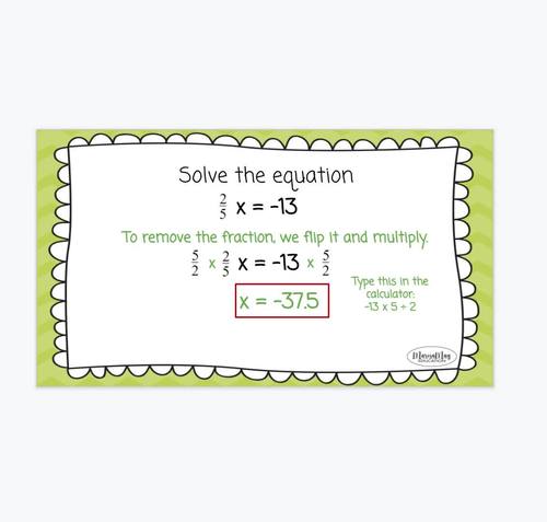 Algebra - Solving 1 - Step Equations - Guided Lesson, Notes, Worksheet ...