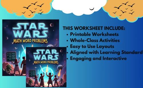 Star Wars Math Word Problem Activities 3rd,4th,5th,6th,7th,Grade