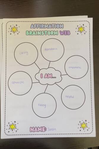 Back to School SEL Craft / Positivity & Affirmation Printable Activities