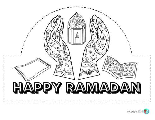 Happy Ramadan HATS | COLOR CUT AND PASTE HAT ACTIVITY | MAKE HATS