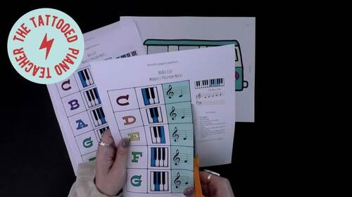 MUSIC THEORY PUZZLES | Summer Beach Matching Game: Notes, Key Names ...