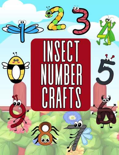 Insects Number Craft, Spring Colouring Worksheets, Insect Colouring ...