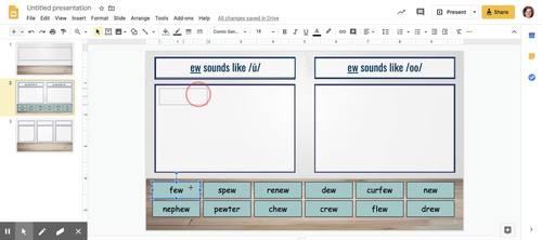 EDITABLE Interactive Drag and Drop Word Sort - Great for Distance Learning