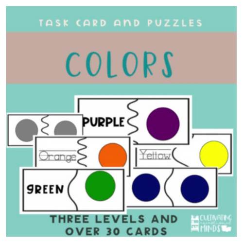 Color Recognition | Color Puzzles Work Stations | Task Cards | ESY End ...