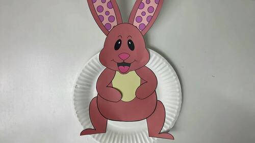 Bunny Paper Plate Craft and Speech Therapy Lesson Plans with Visual Support