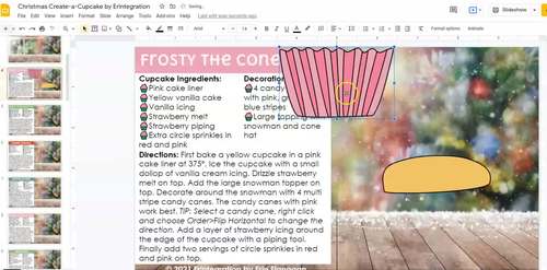 Christmas Technology Activity | Create a Cupcake on Google Slides ...
