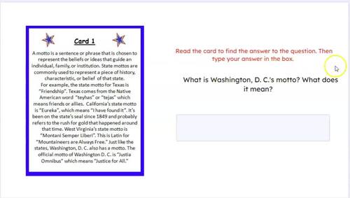 Washington D C Activity Scavenger Hunt with Easel Option by CarolJ ...