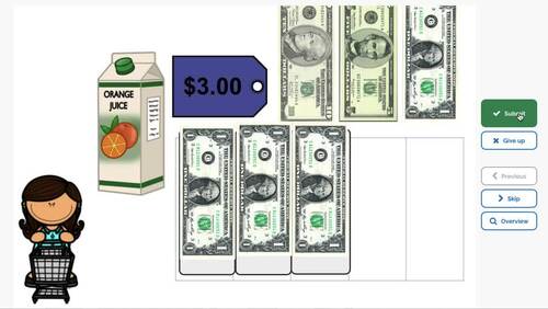 BOOM Cards for Life Skills Counting Money to Match Price Tag Grocery ...