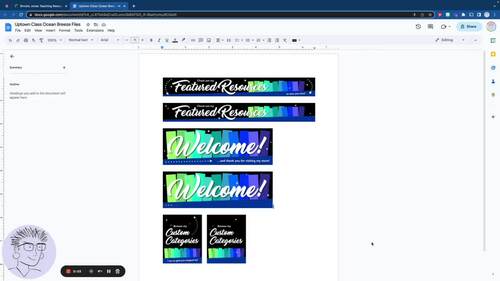 TPT ANIMATED Seller Store Banners: Uptown Class Theme/Ocean Breeze - 3 ...