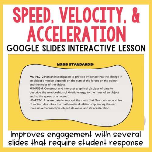 Speed, Velocity, Acceleration Google Slides Presentation by Laney Lee