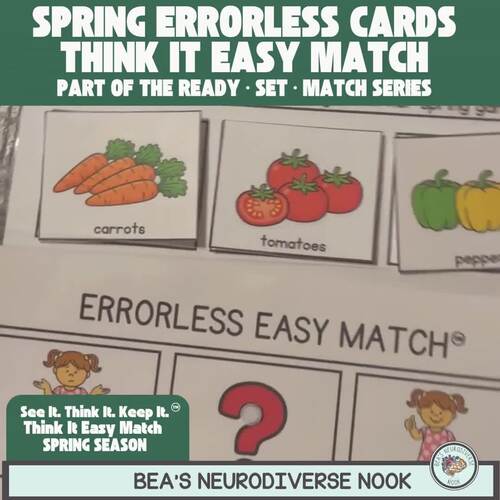 Errorless WH Questions | Spring Matching Activity for Special Education ...