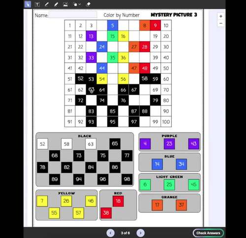 100s Chart St. Patrick's Day Color by Number Mystery Picture Math ...