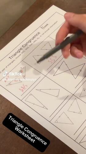 Triangle Congruence Geometry Worksheet - SSS, SAS, ASA, AAS, HL | TPT