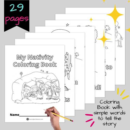 Nativity Story Printable Bundle (coloring, games, story wheel, and more)