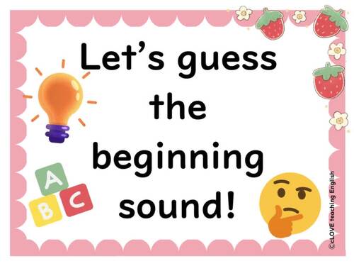 Beginning Sounds PowerPoint + Printables | Cute & Simple Versions