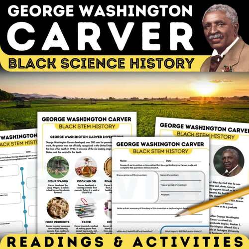 George Washington Carver Reading Passages Activities | Black History ...