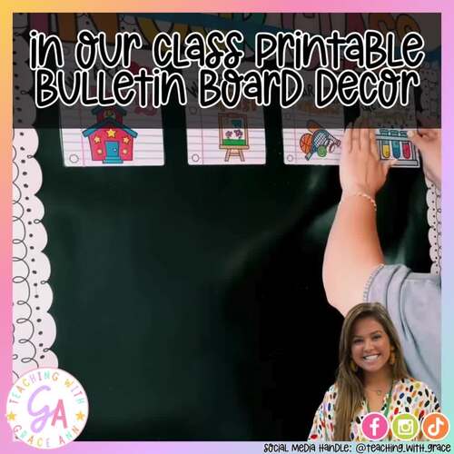 In Our Class Rainbow Bulletin Board Positive Classroom Decor | TPT