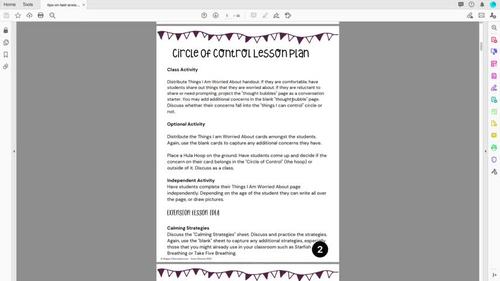 Reduce Test Anxiety - Lesson, Calming Strategies, Send Home Brochure ...