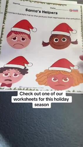 PreK- 2nd Grade English/Spanish SEL Holiday Social Emotional Santa's Helper