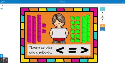 BOOM Cards: Je compare les nombres: 1-100 (en français) by Mme Bock