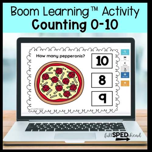 Foods Counting Numbers 0-10 Boom™ Cards Activity | TPT
