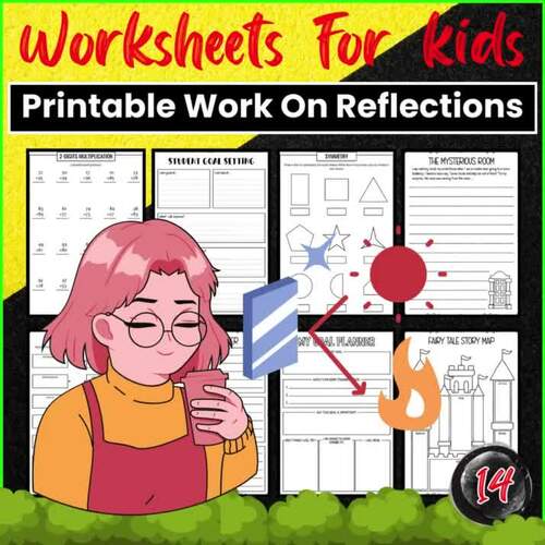 Printable Worksheets On Reflections book by Lib Anatomy school | TPT