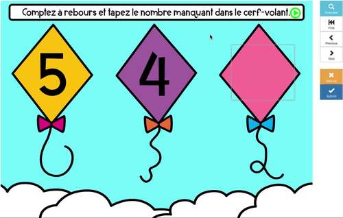 French Boom Cards - Backwards Counting by Fun in French Immersion