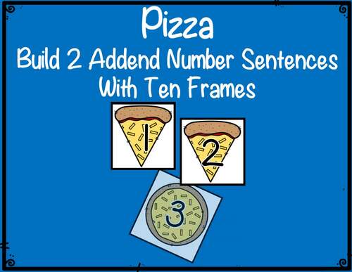 Pizza Themed 2 Addend Addition & Subtraction With Ten Frames | TPT